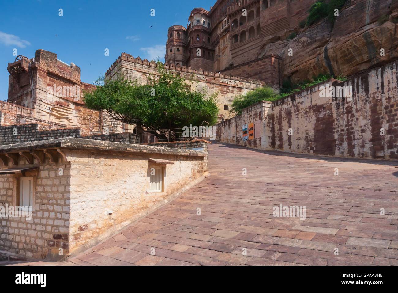 Mehrangarh fort , Jodhpur, Rajasthan, India. View of entrance of famous ...
