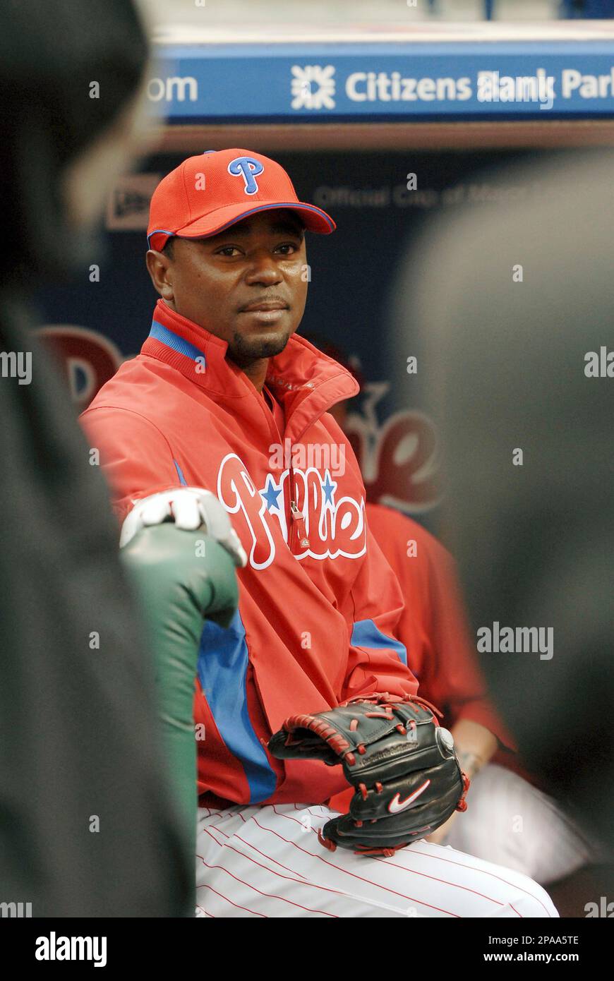 Philadelphia Phillies pitcher Tom Gordon watches his teammates at ...