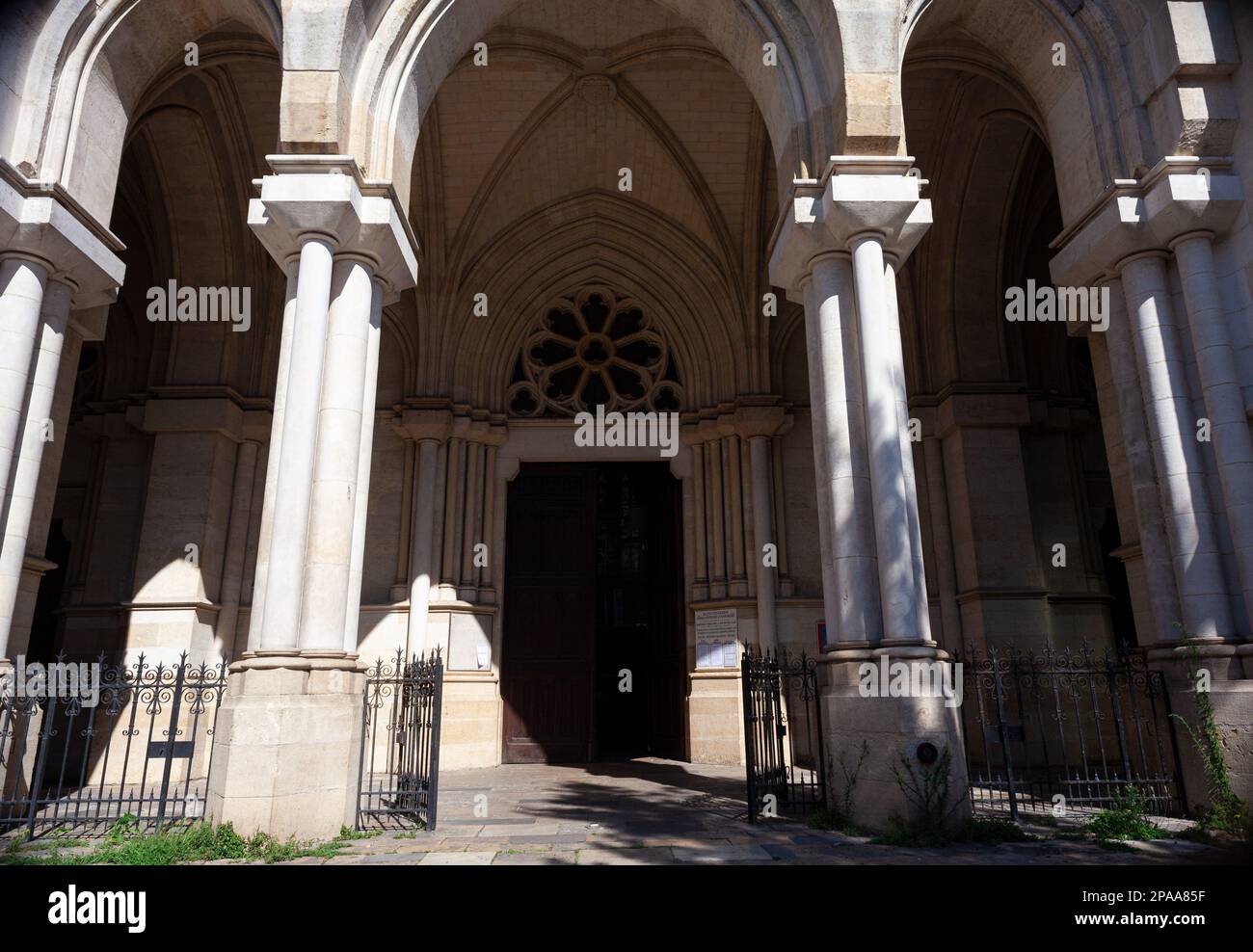 Entrance of the Saint Louis des Chartrons Catholic Church in Bordeaux ...