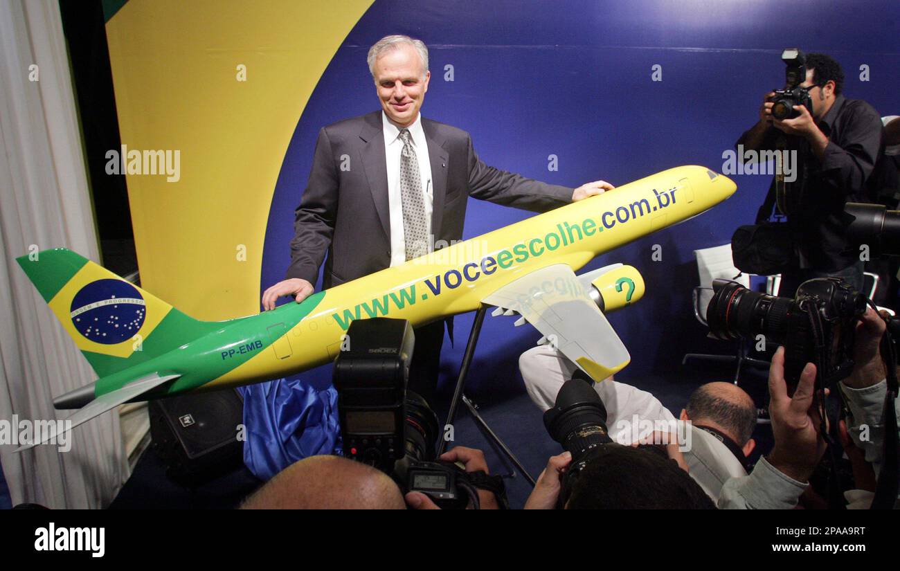 David Neeleman, founder of JetBlue Airways, poses for photographers ...