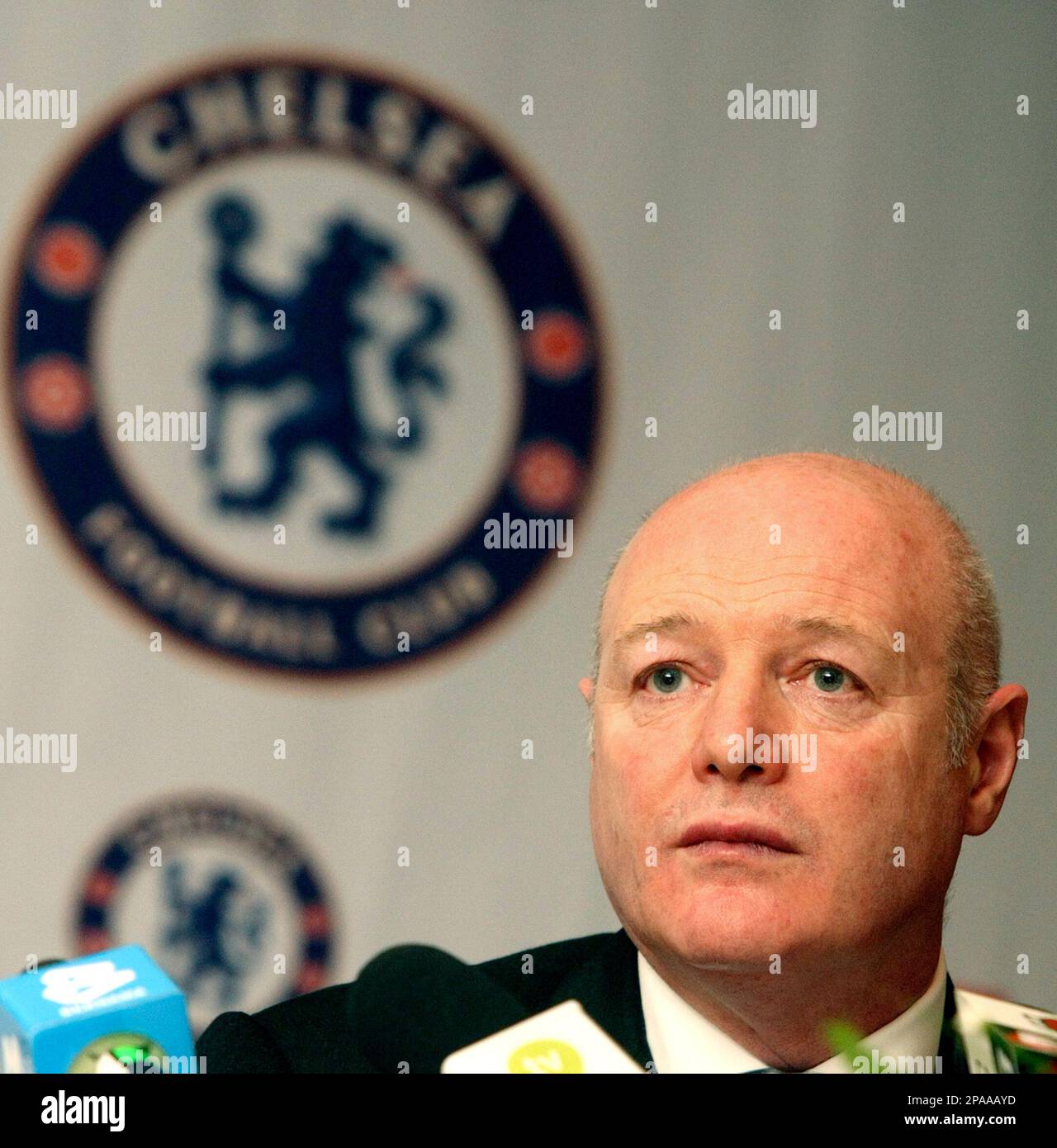 Peter Kenyon, Chief Executive of club soccer team Chelsea speaks during ...