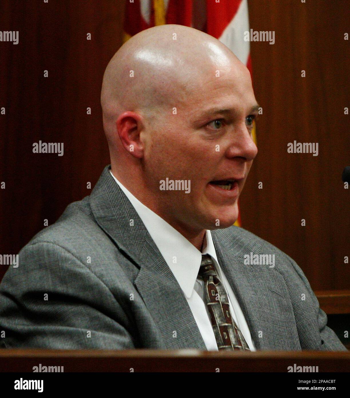 Brian Thomas testifies at the preliminary hearing for Allen Beckett in ...