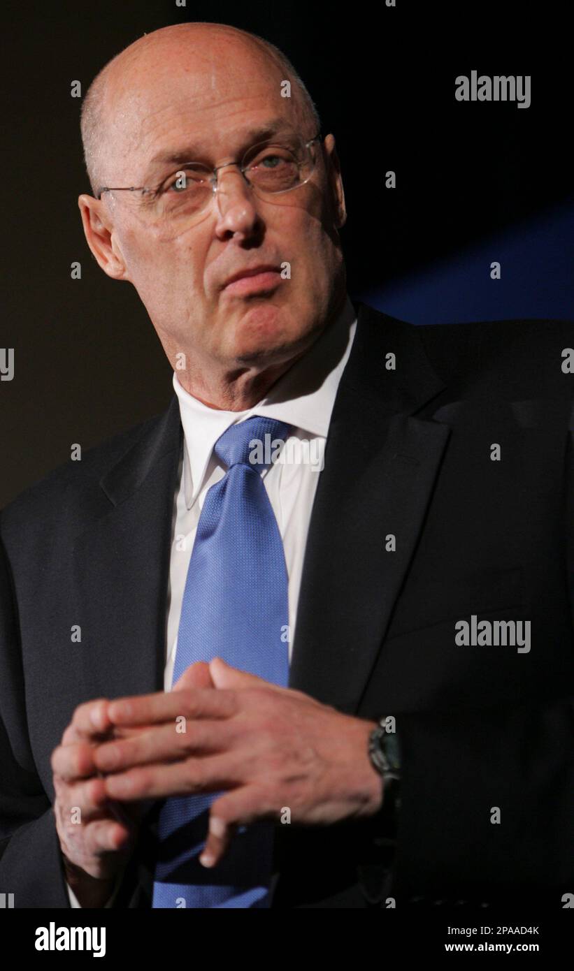 Treasury Secretary Henry Paulson makes remarks at the second annual ...