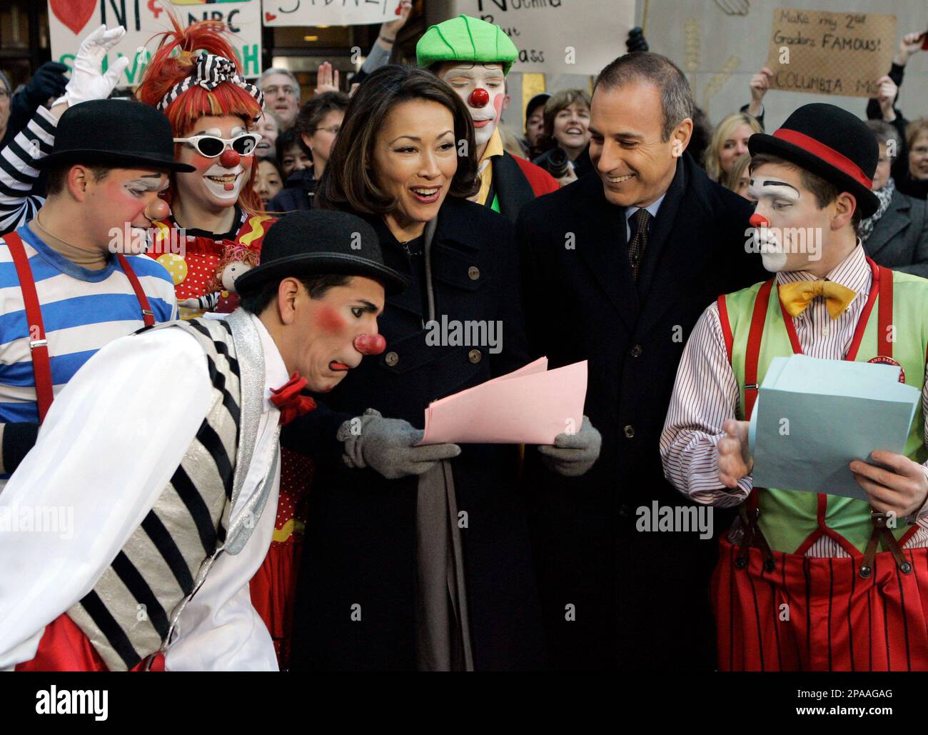 Ringling Bros. and Barnum & Bailey Circus clowns surround NBC "Today ...