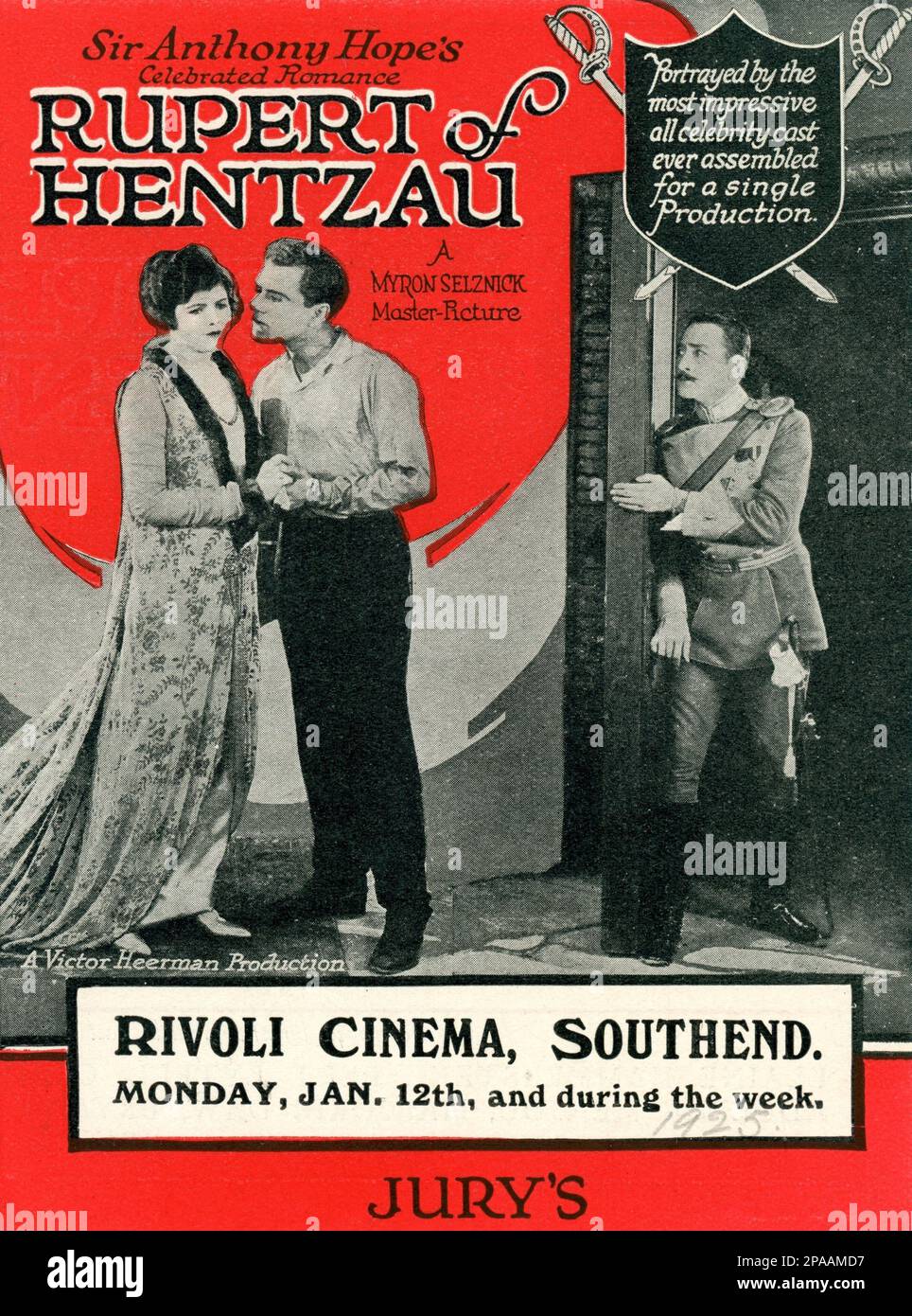 ELAINE HAMMERSTEIN BERT LYTELL and ADOLPHE MENJOU in RUPERT OF HENTZAU ...