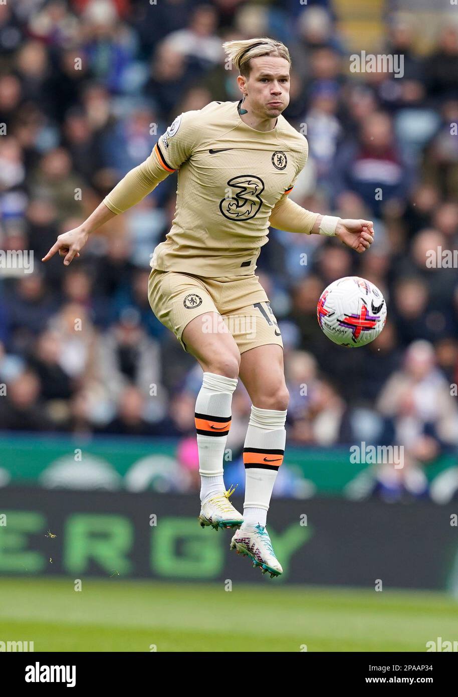 Leicester, UK. 11th Mar, 2023. Mykhaylo Mudryk of Chelsea during the ...