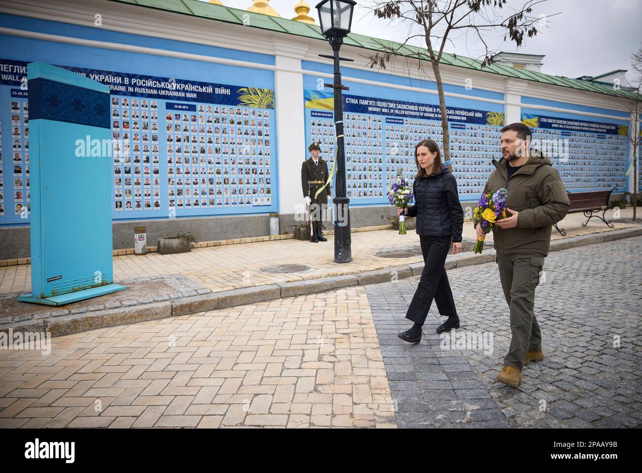 Kyiv, Ukraine. 10th Mar, 2023. Ukrainian President Volodymyr Zelenskyy, right, and Finnish Prime ...