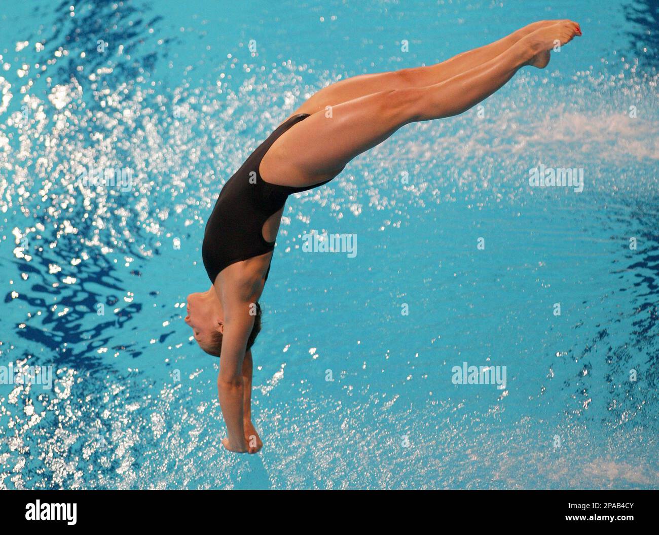 Sweden's Anna Lindberg in action on her way to winning the gold medal ...