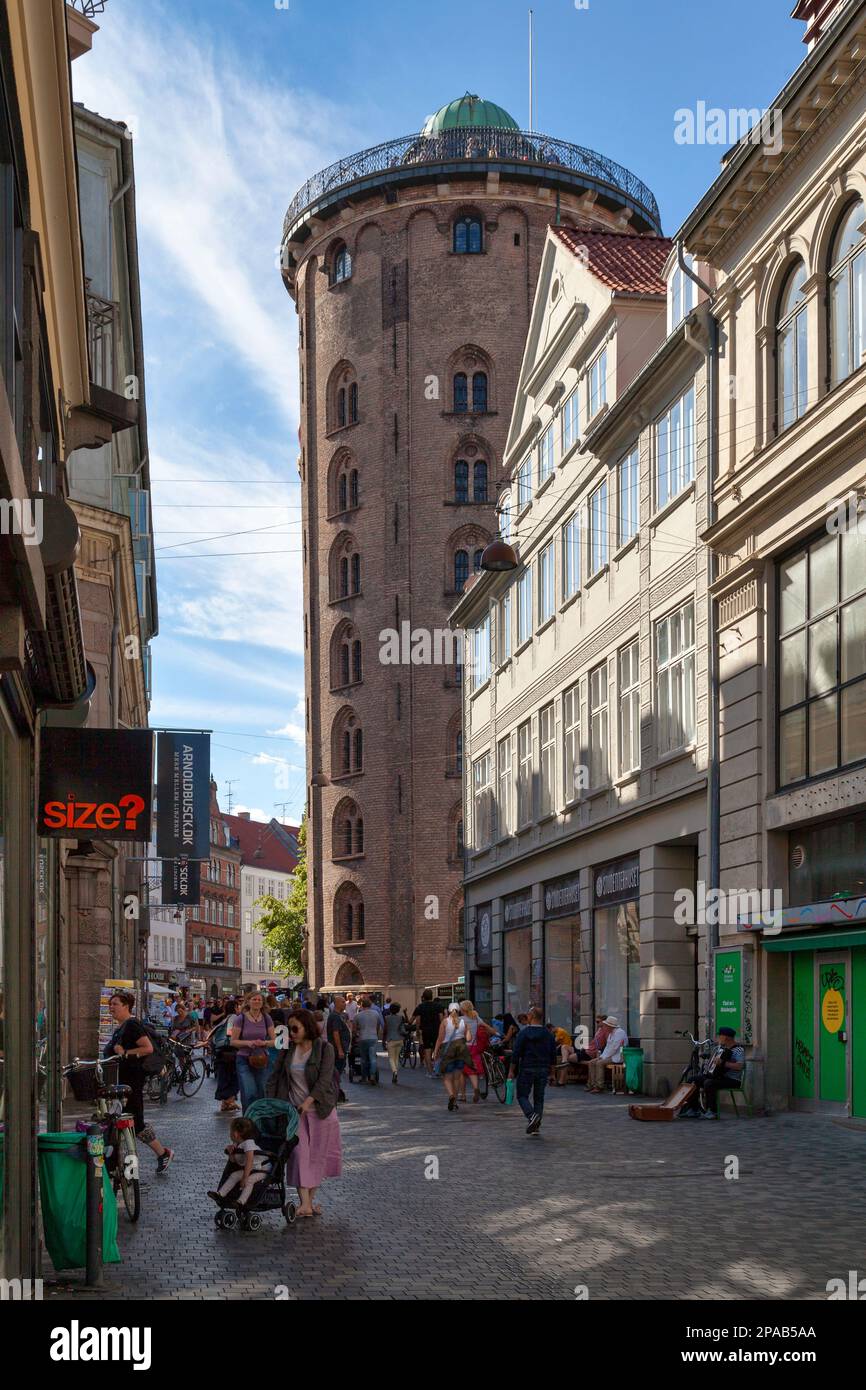 Copenhagen, Denmark - June 28 2019: The Round Tower (Danish: Rundetårn ...