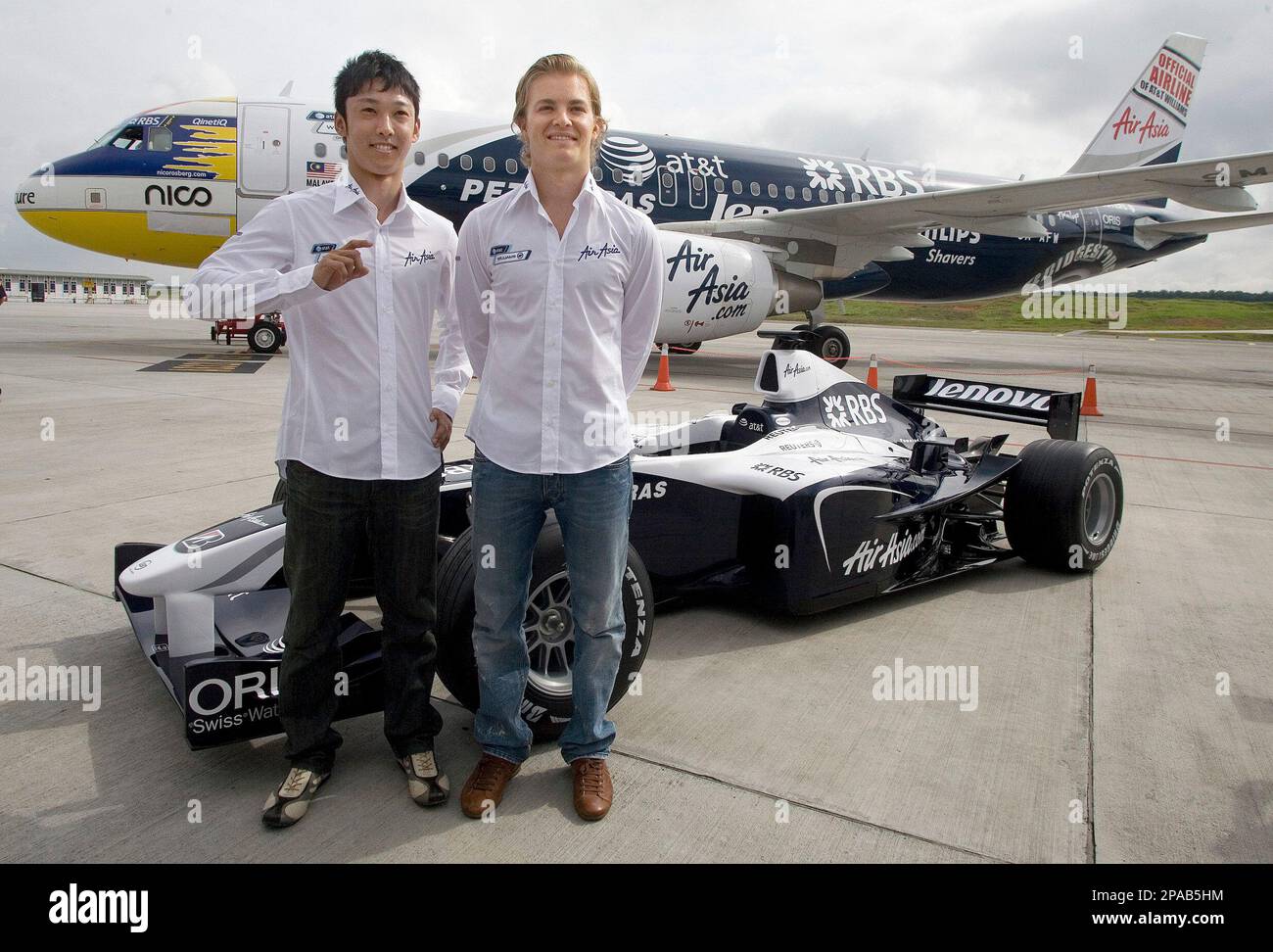 Williams Formula One driver Nico Rosberg of Germany, right, and his ...