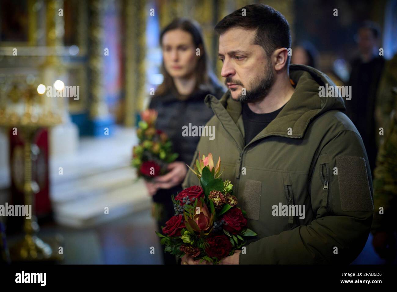 Kyiv, Ukraine. 10th Mar, 2023. Ukrainian President Volodymyr Zelenskyy, right, and Finnish Prime ...