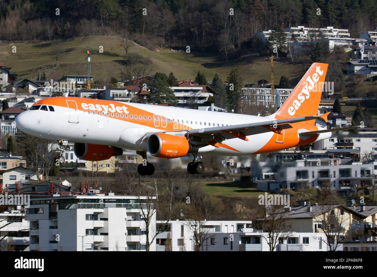 Innsbruck, Austria. 20th Feb, 2023. An easyJet Airbus 320 landing At ...