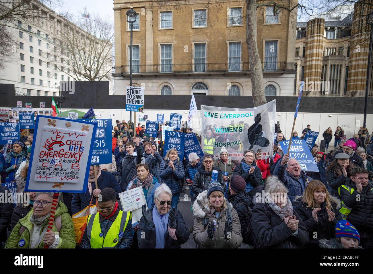 London, UK. 11th Mar, 2023. NHS workers including doctors and nurses ...