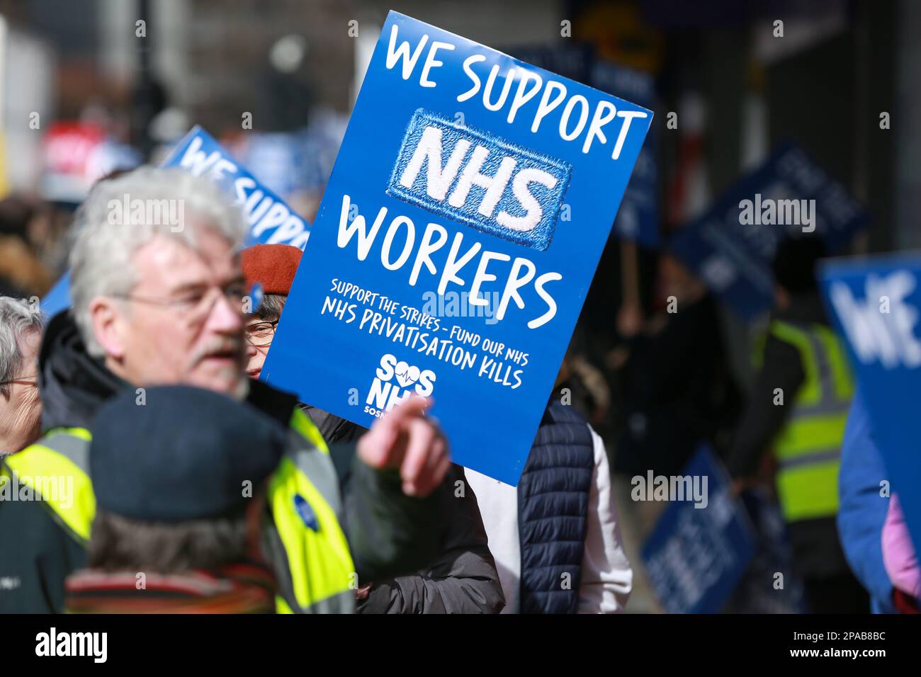 London, UK. 11 March 2023. SOS NHS National Demonstration March from ...