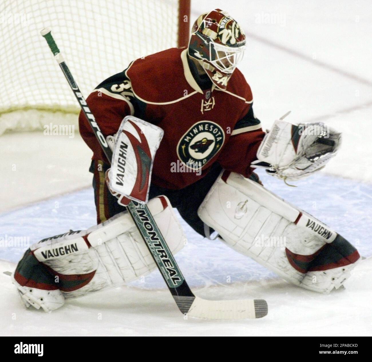 Minnesota Wild goalie Niklas Backstrom (32), of Finland, makes a glove ...