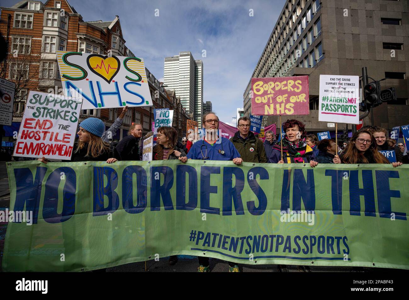 London, UK. 11th Mar, 2023. NHS workers including doctors and nurses ...