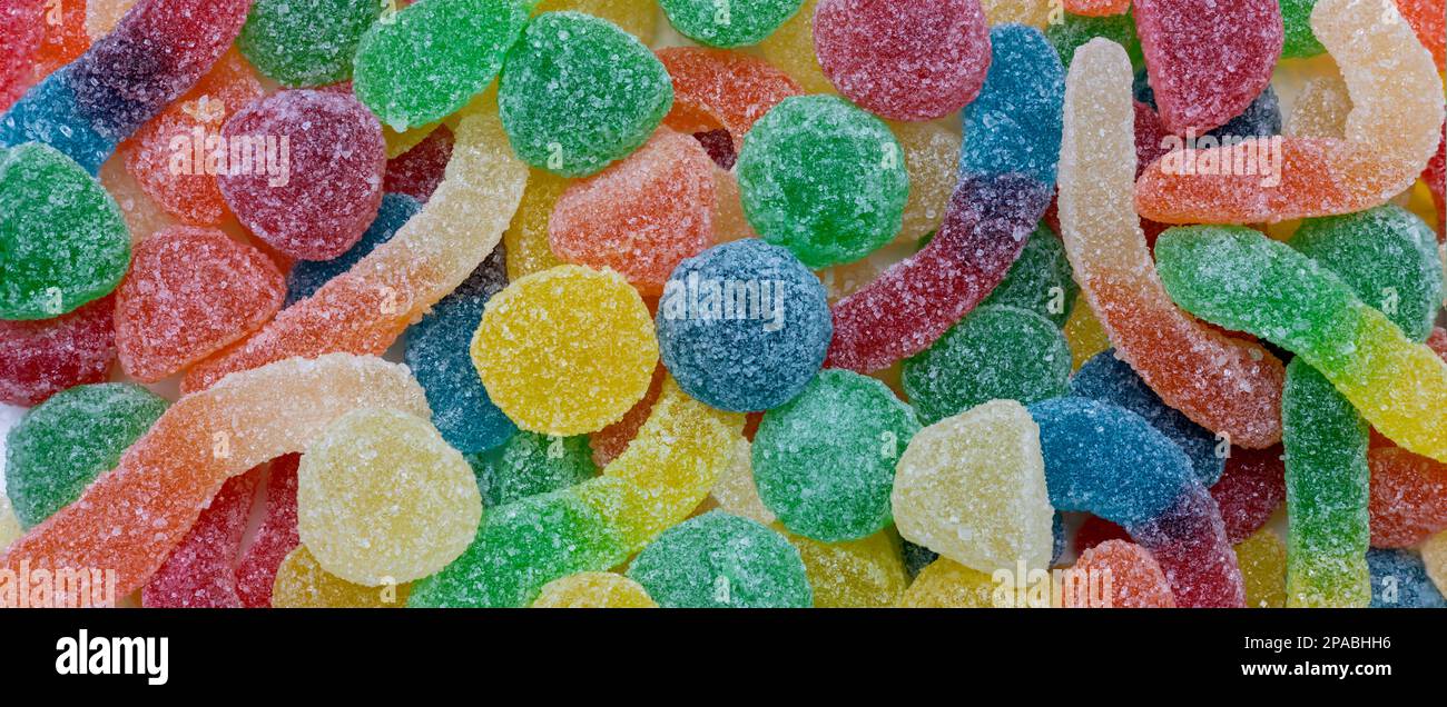 Colorful sweet fruit gummy confectionery hi-res stock photography and ...