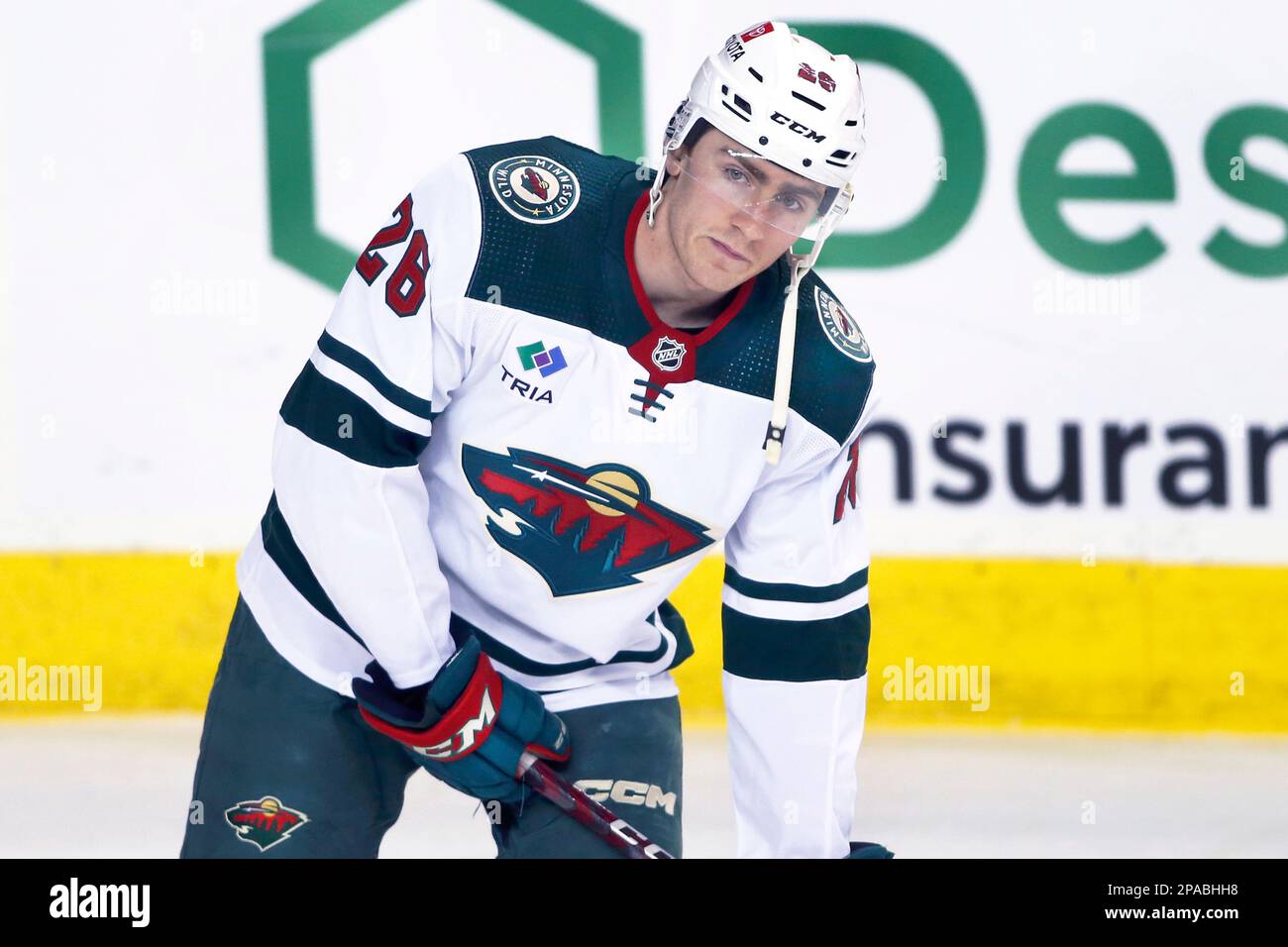 NHL profile photo on Minnesota Wild player Connor Dewar at a game ...