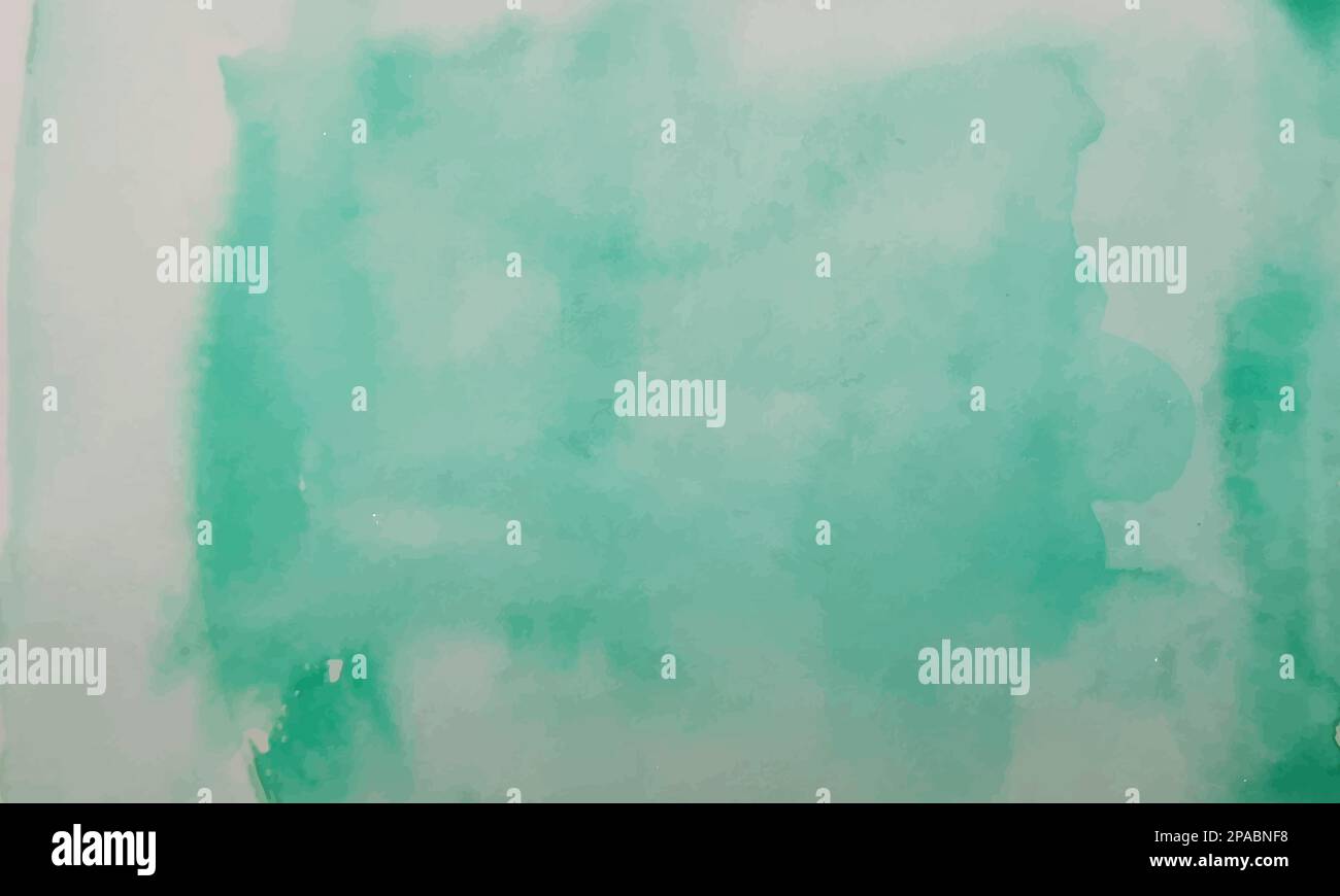 Hand painted green abstract watercolor background, vector illustration ...