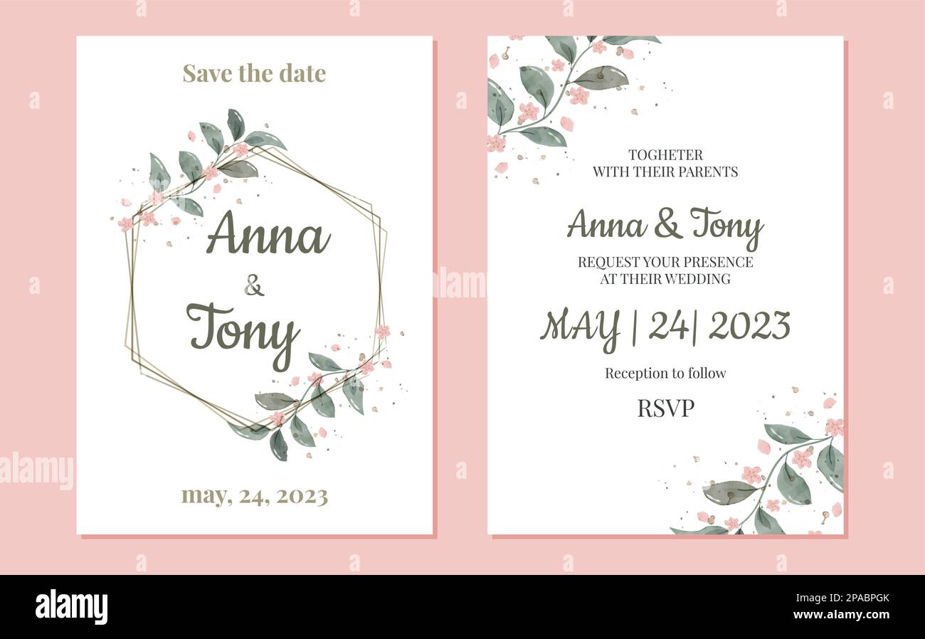 Luxury wedding invitation card background. Watercolor. Abstract art ...