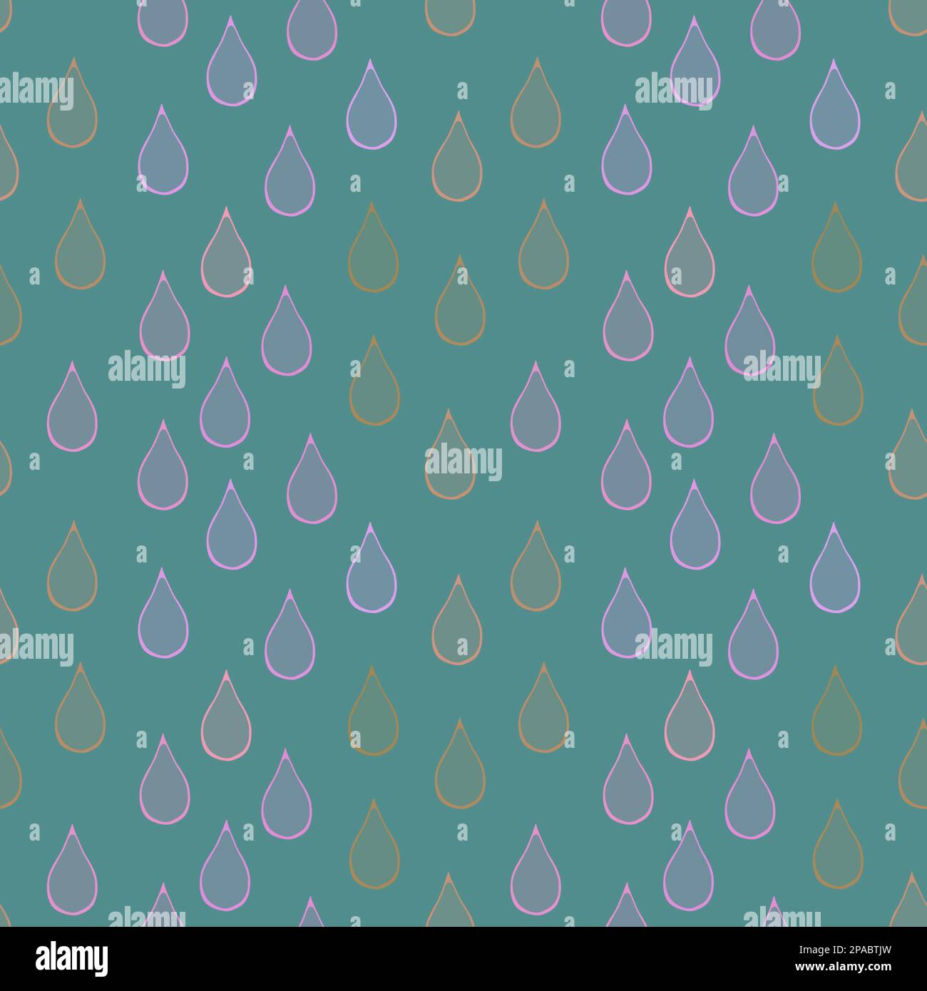 Cartoon water seamless rain drops pattern for wrapping paper and kids ...
