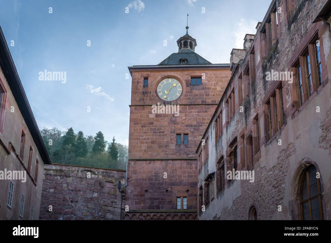 Gate Tower (Torturm) at Heidelberg Castle - Heidelberg, Germany Stock ...