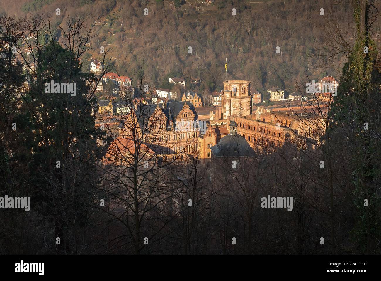 Aerial view of Heidelberg Castle - Heidelberg, Germany Stock Photo - Alamy