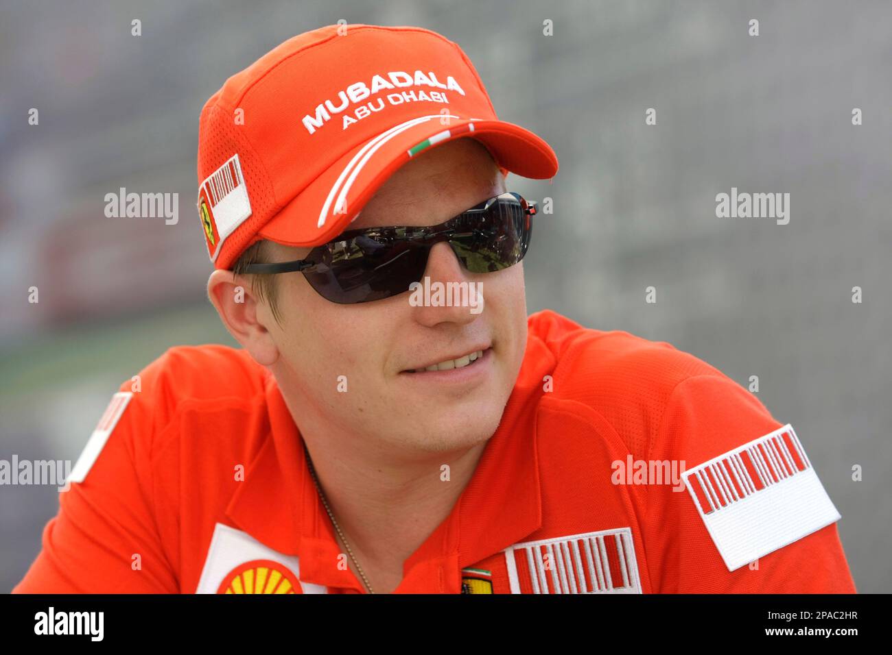 Ferrari Formula One driver Kimi Raikkonen of Finland smiles in the ...