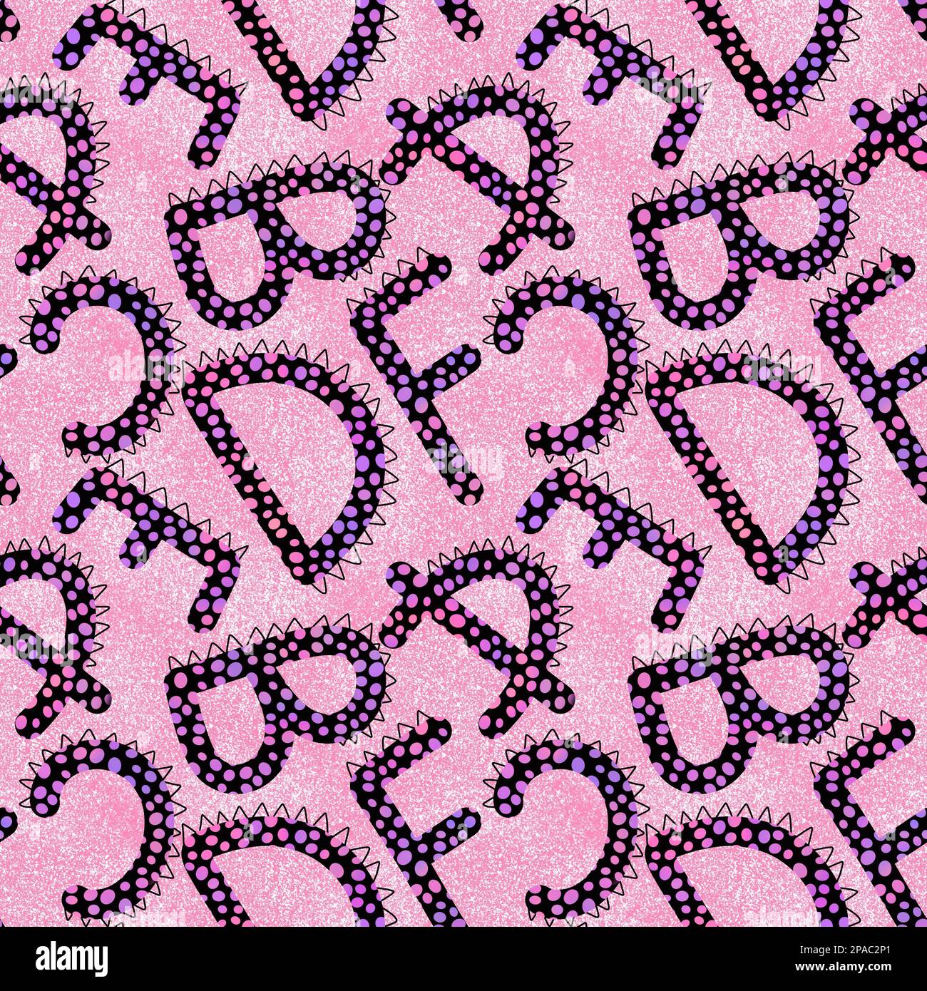 Cartoon polka dots school seamless alphabet pattern for kids clothes ...