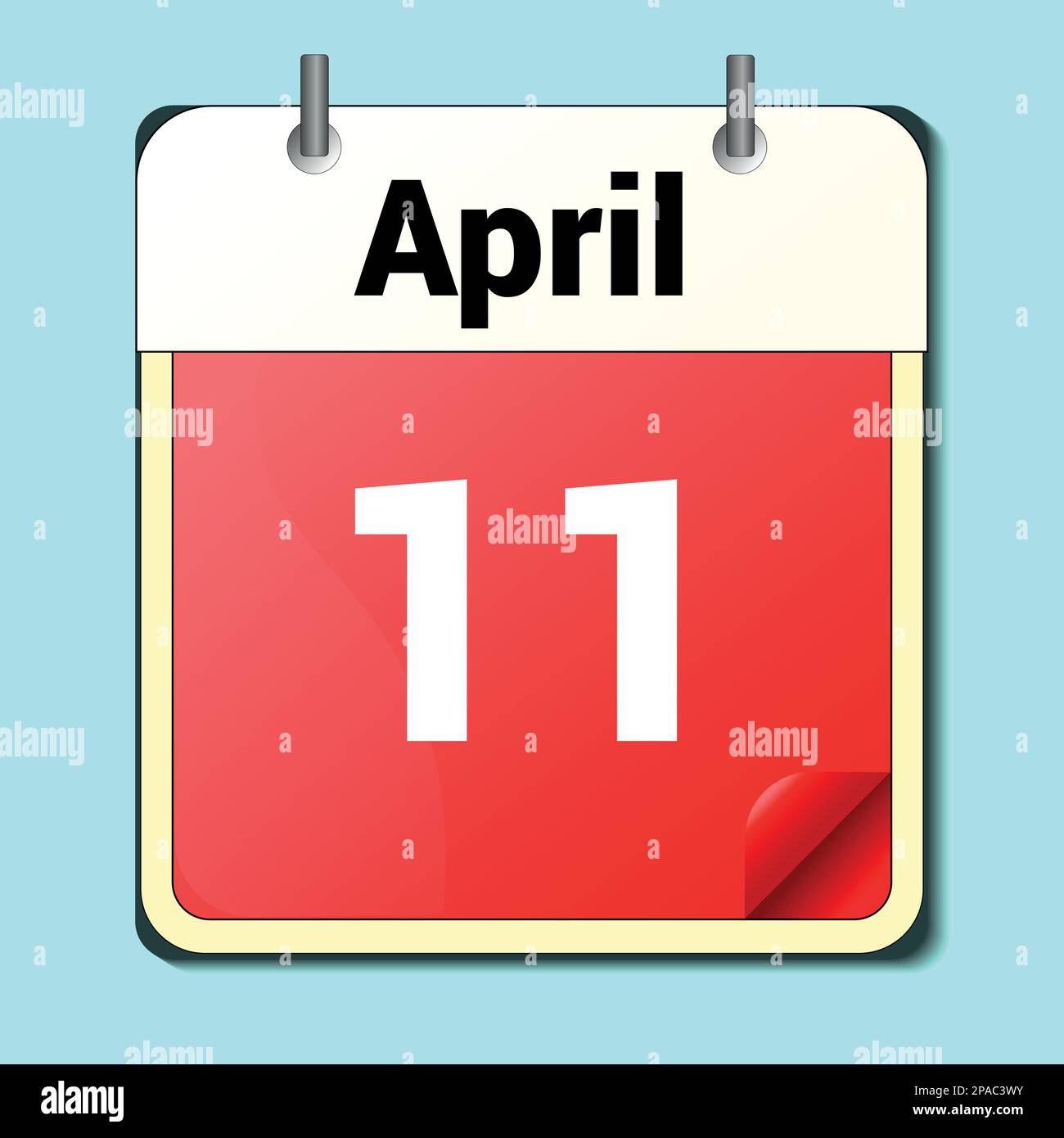 day on the calendar, vector image format, April 11 Stock Vector Image ...