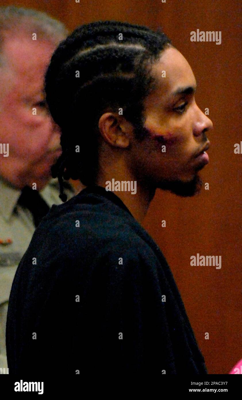 Demario James Atwater, 21 of Durham, N.C., appears for his bail ...