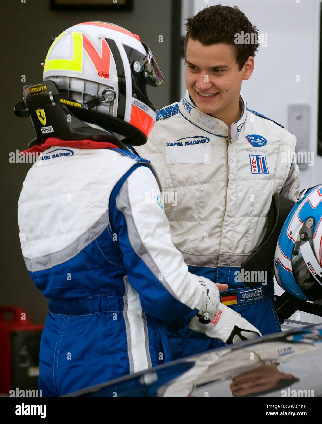 Tafel Racing drivers Dirk Muller, left, and Dominik Farnbacher, right ...