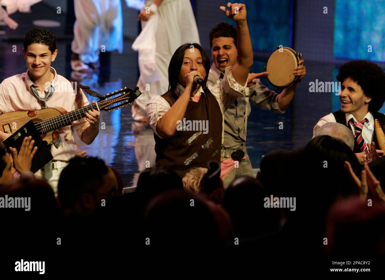 Puerto Rican pop star Elvis Crespo performs during the Casandra awards ...