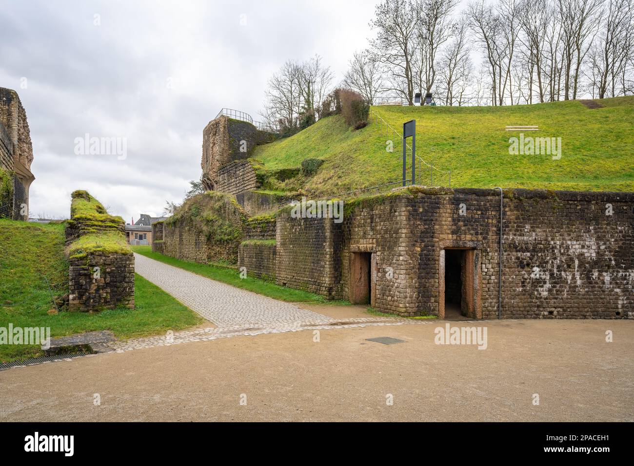 Trier Amphitheater - old Roman Ruins - Trier, Germany Stock Photo - Alamy
