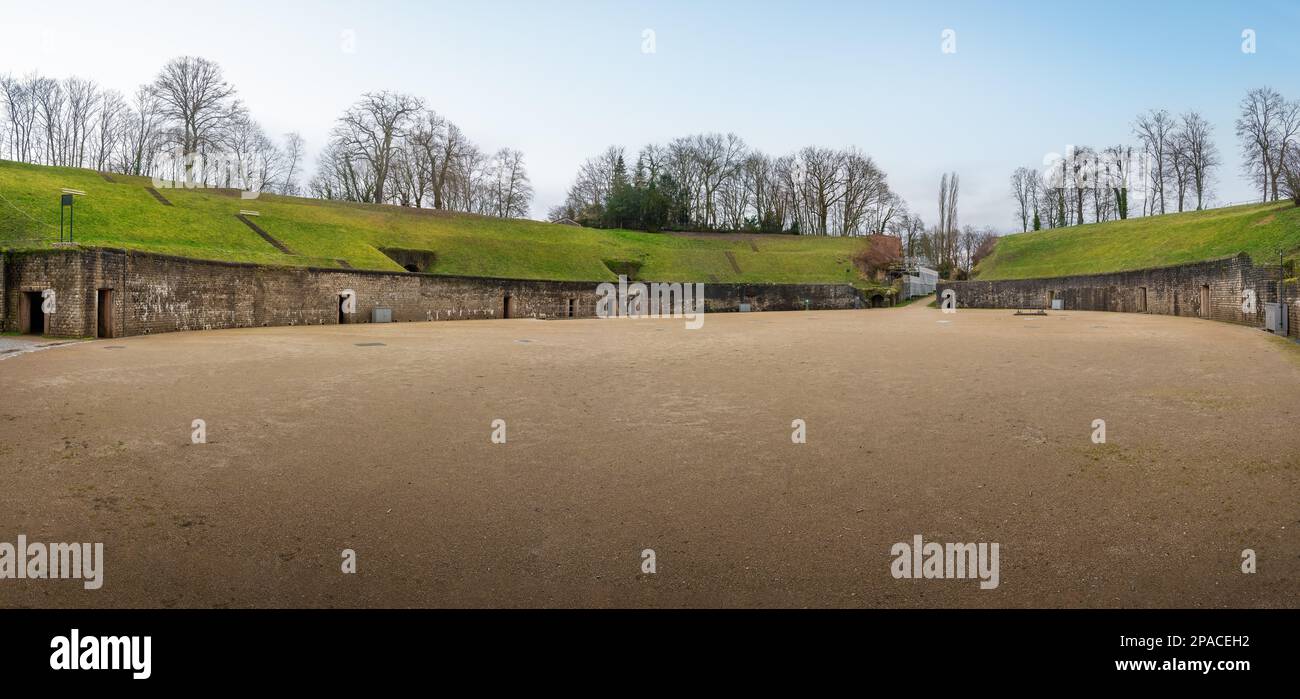 Panoramic view of Trier Amphitheater - old Roman Ruins - Trier, Germany ...