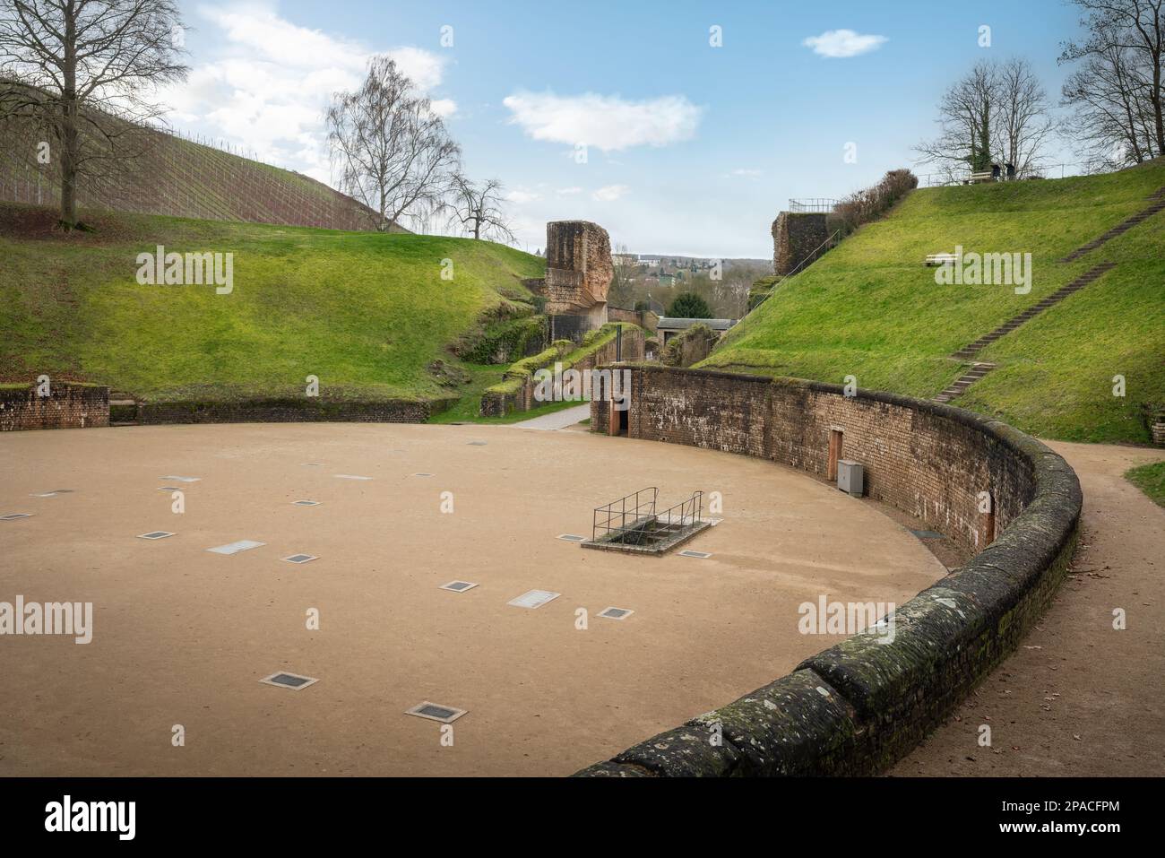 Trier Amphitheater - old Roman Ruins - Trier, Germany Stock Photo - Alamy