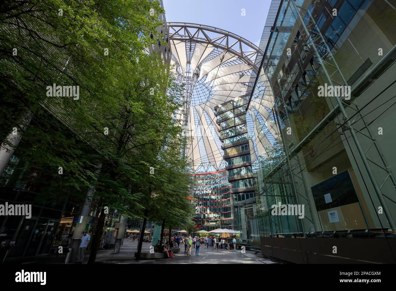 The modern architecture of the Sony Center in Berlin Stock Photo - Alamy