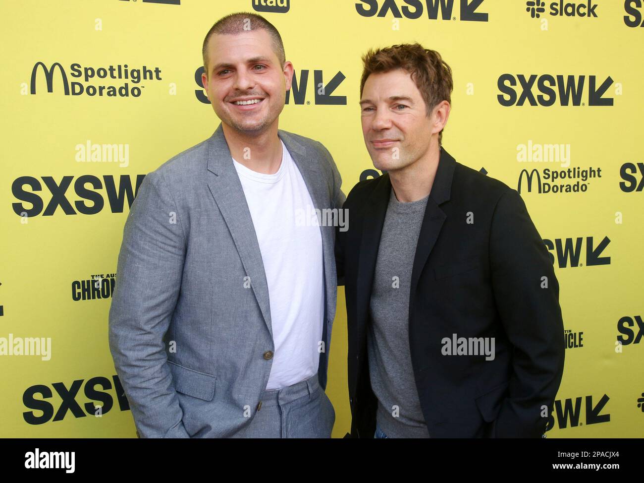 Executive producers Matthew Tinker, left, and Per Saari arrive for the ...