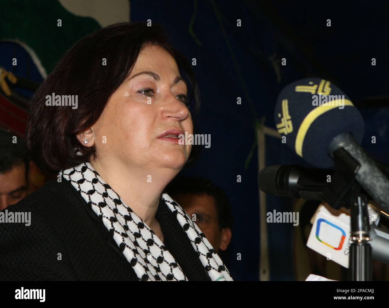 Hilda Habash, the widow of George Habash, the founder of the Popular ...