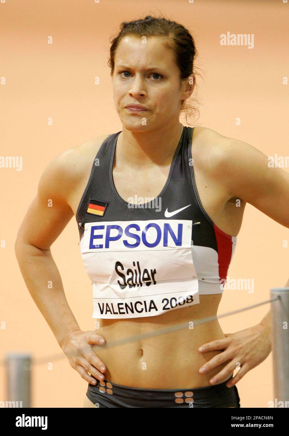 Germany's Verena Sailer reacts after failing to qualify for the final ...