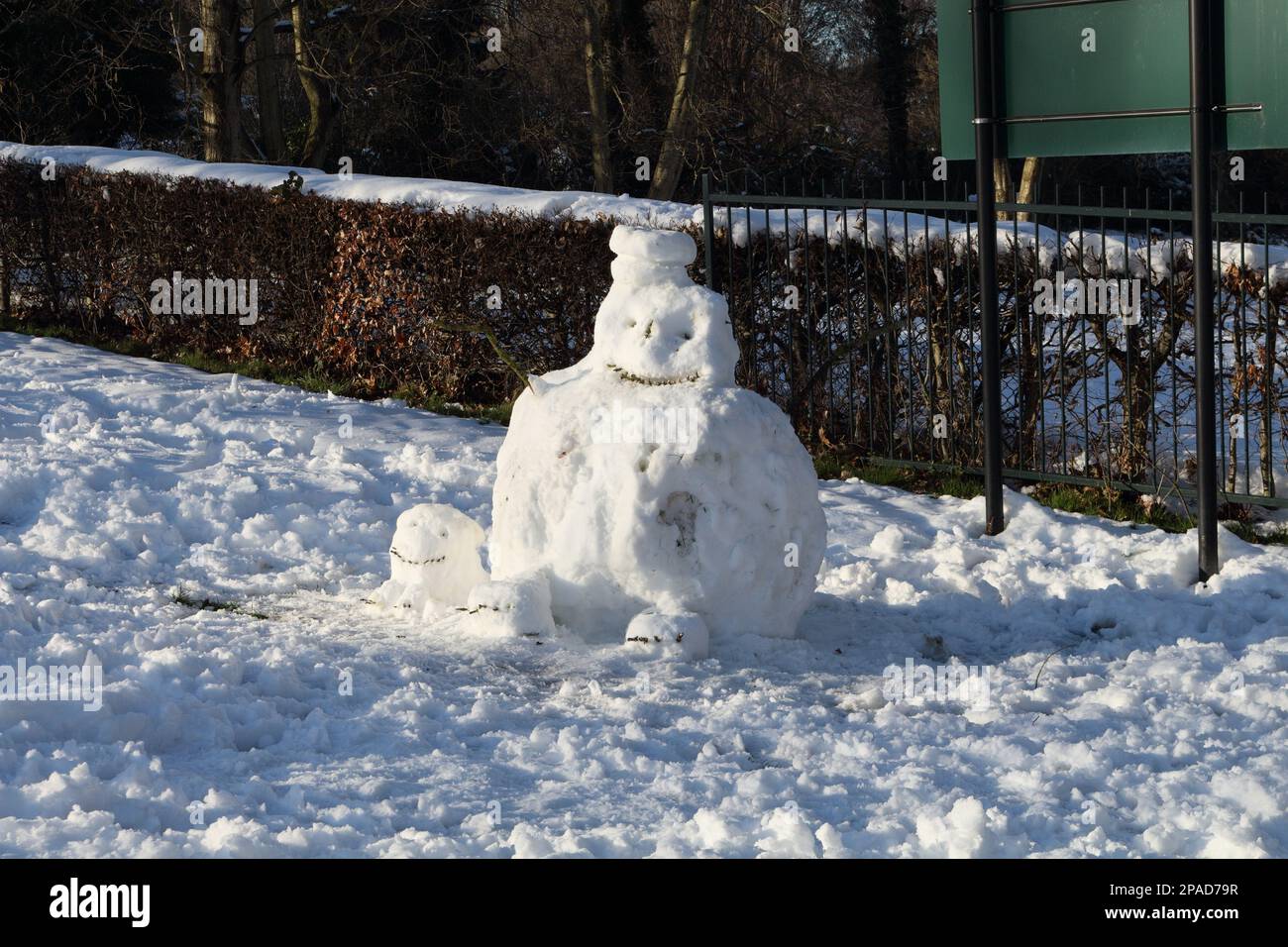 Winter snow scene, suburban Woodseats Sheffield England UK March 2023 ...