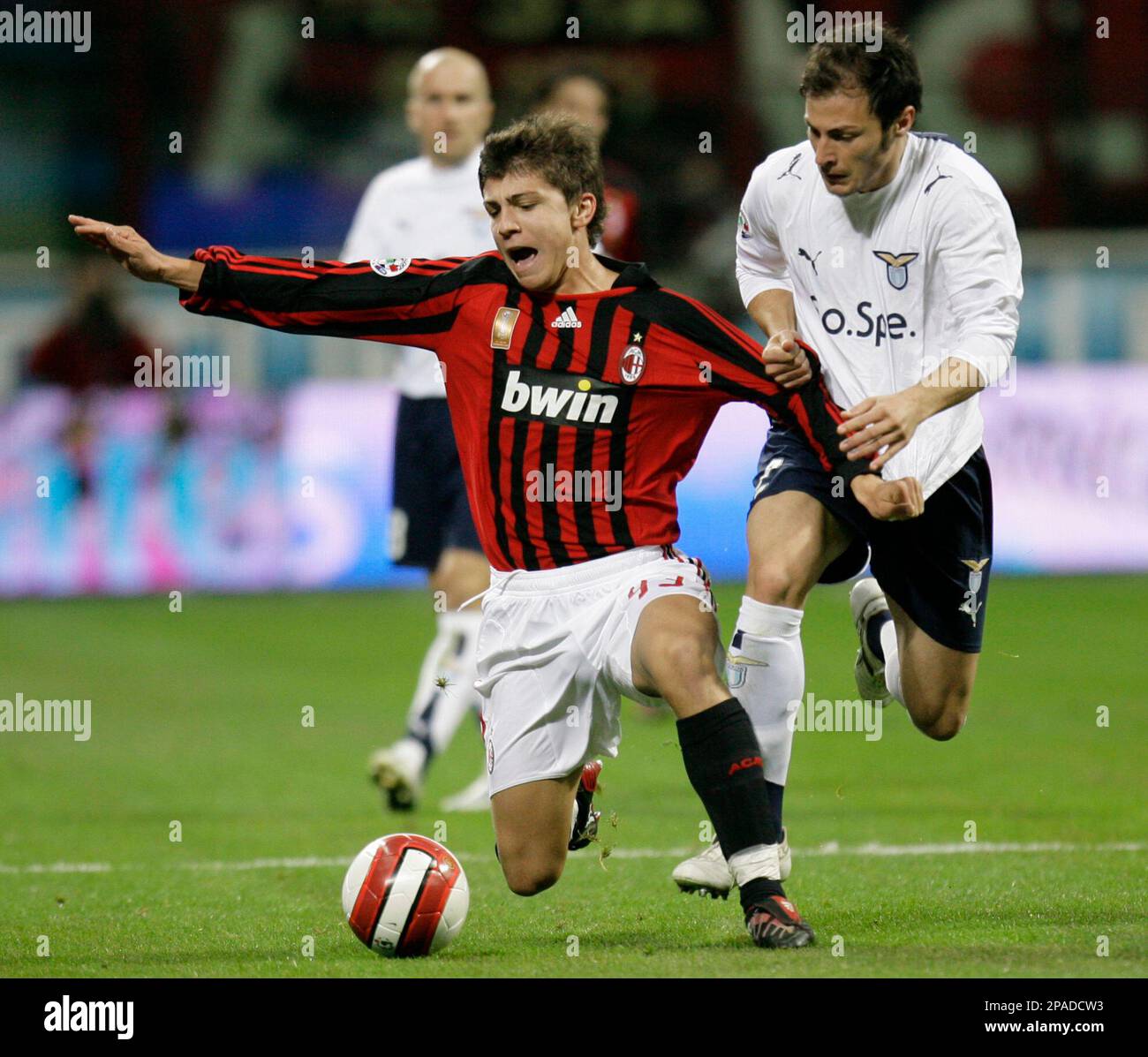 AC Milan forward Aberto Paloschi, left, is chased by Lazio's Stefan ...