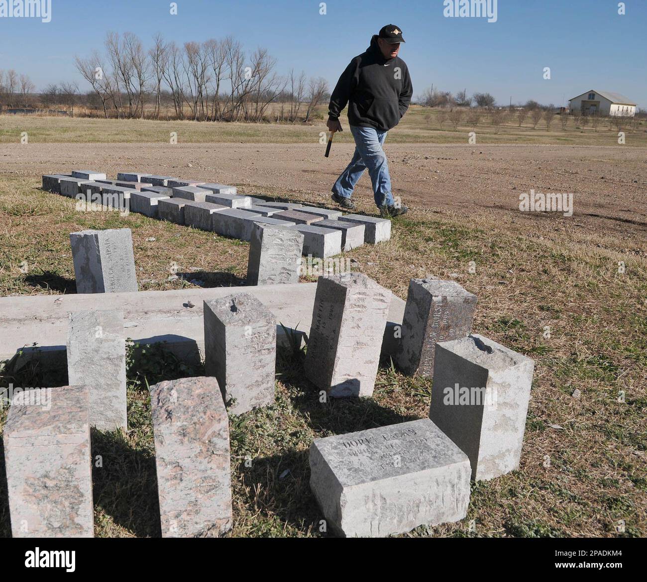 Charles Pace walks around a memorial wall for Branch Davidians near the ...