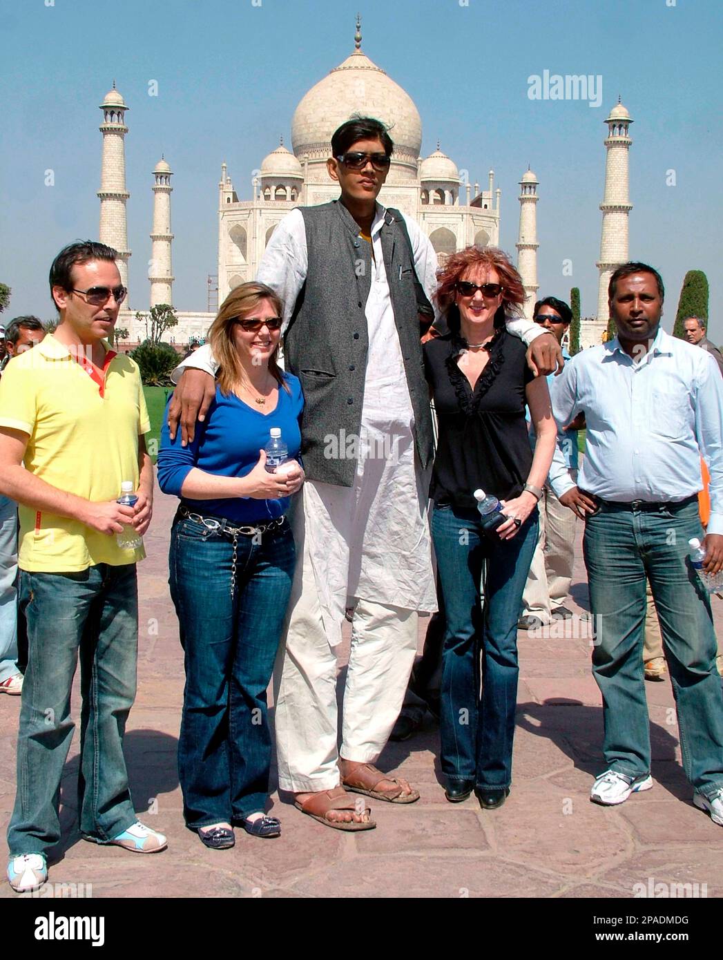 One of the worlds tallest men, Dharmendra Singh, 25, with the height of ...