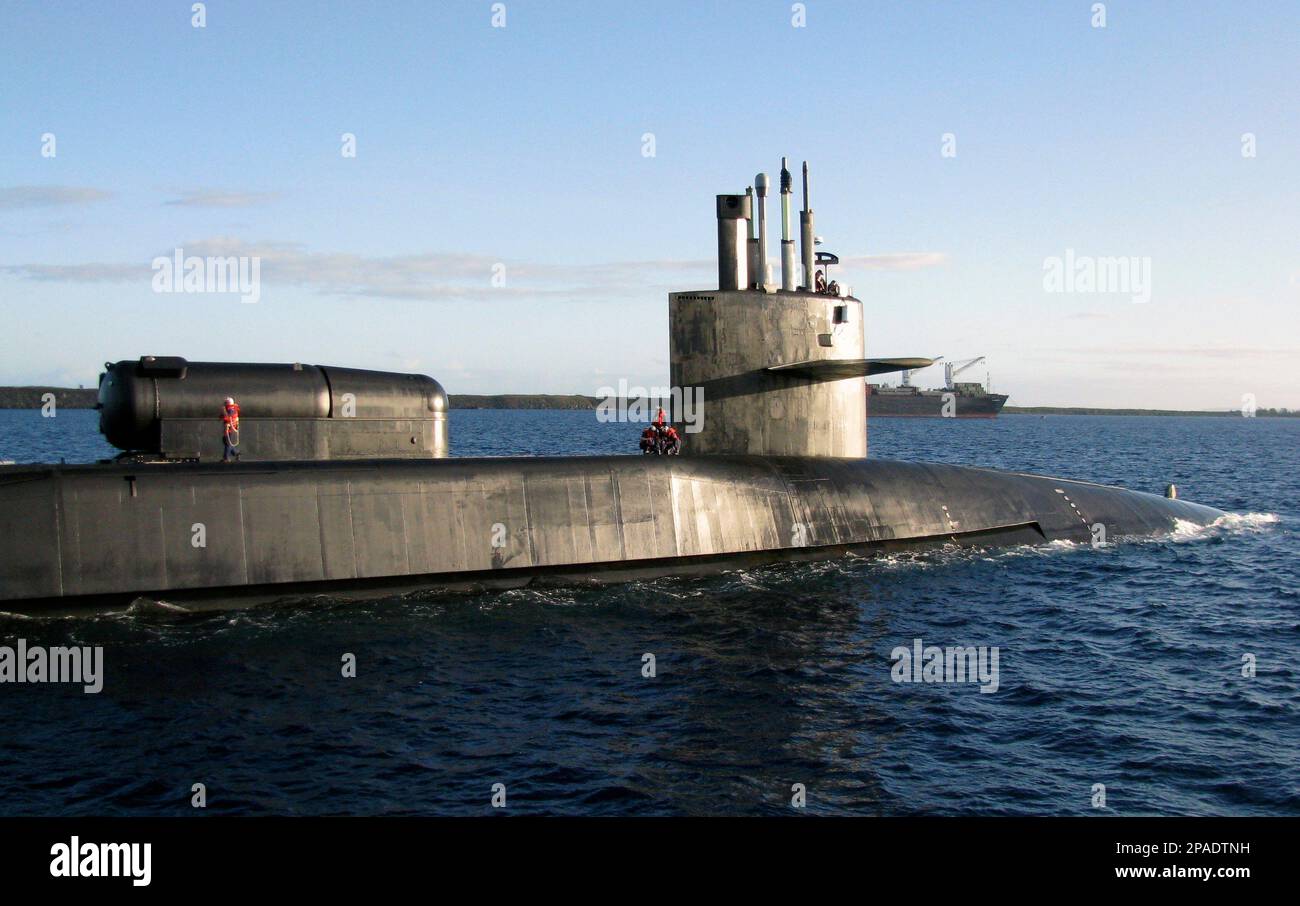 Crew members prepare on the USS Ohio, U.S. Navy's newest billion-dollar ...