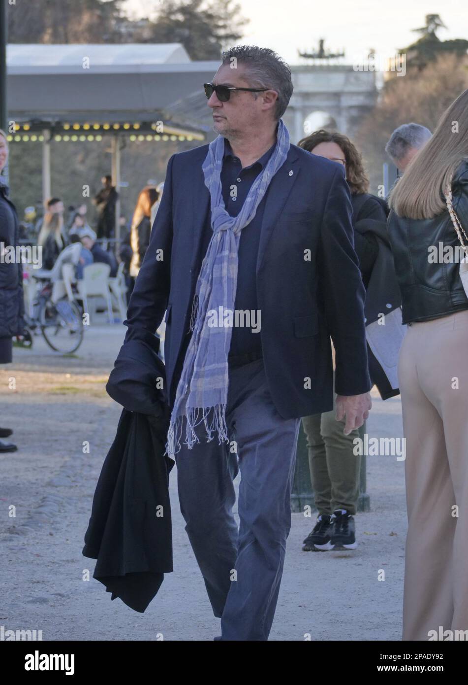 Milan, Italy. 12th Mar, 2023. Daniele Massaro and his wife Carla in the ...