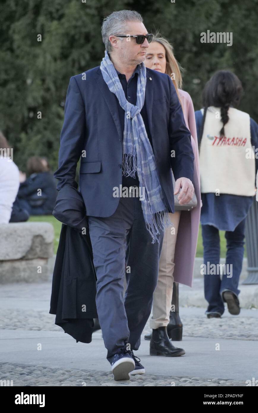 Milan, Italy. 12th Mar, 2023. Daniele Massaro and his wife Carla in the ...