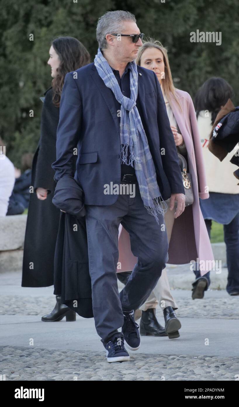 Milan, Italy. 12th Mar, 2023. Daniele Massaro and his wife Carla in the ...