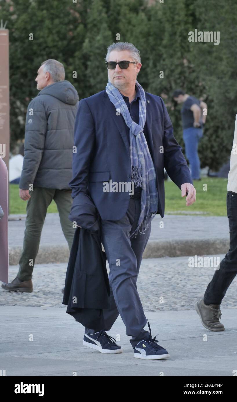 Milan, Italy. 12th Mar, 2023. Daniele Massaro and his wife Carla in the ...
