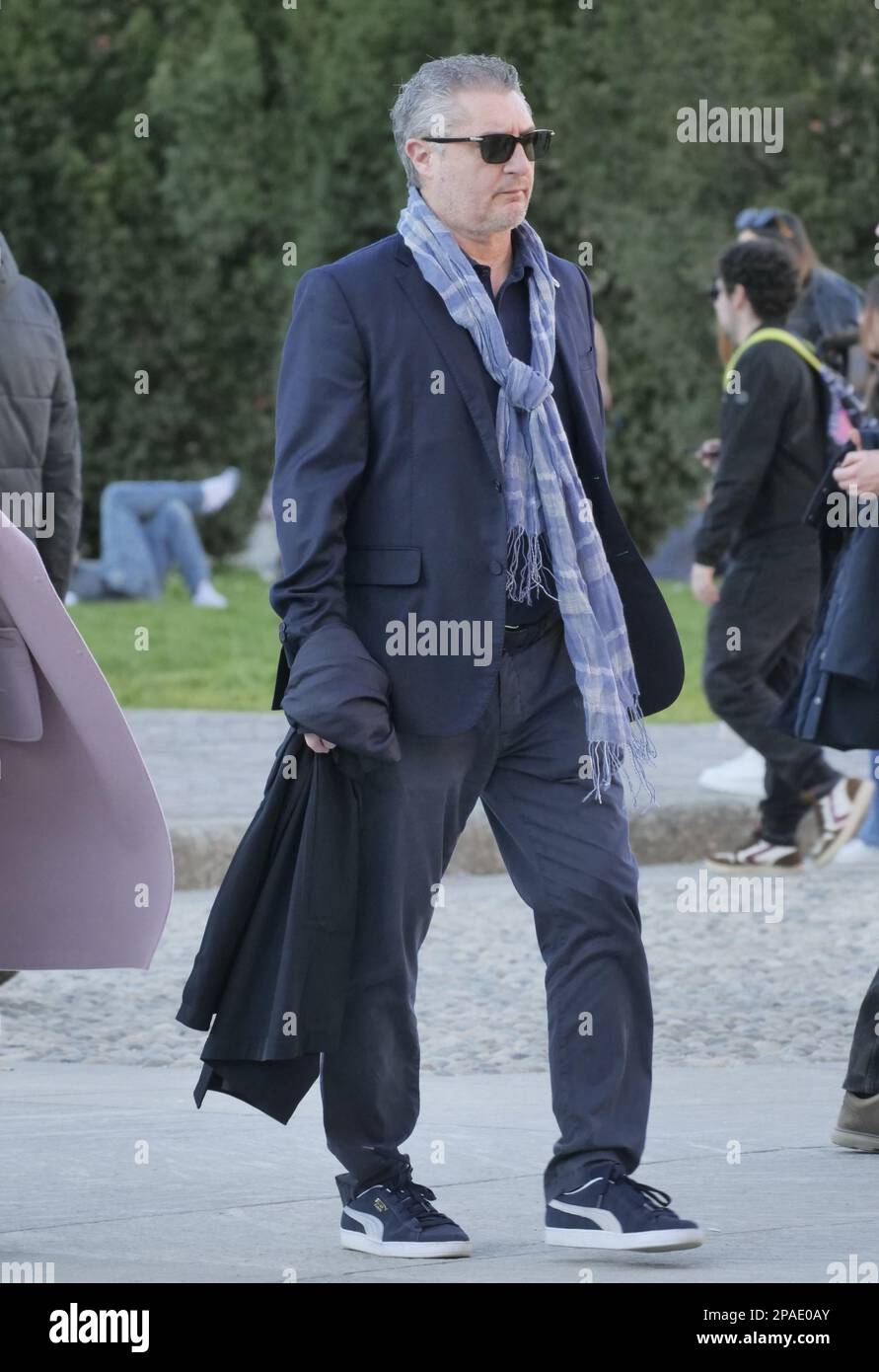 Milan, Italy. 12th Mar, 2023. Daniele Massaro and his wife Carla in the ...